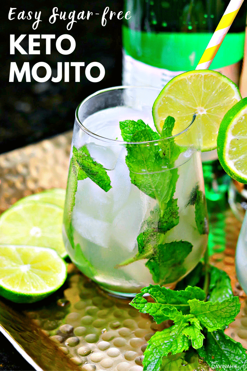 Easy Keto Vodka Mojito - Dr. Davinah's Eats