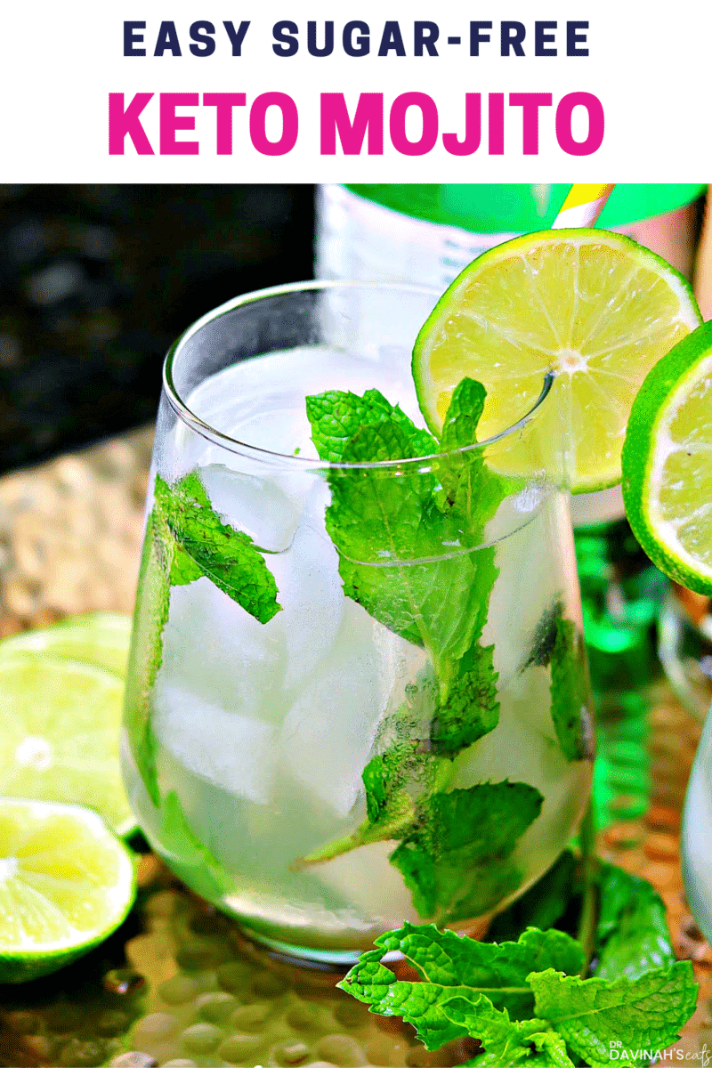 Easy Keto Vodka Mojito - Dr. Davinah's Eats