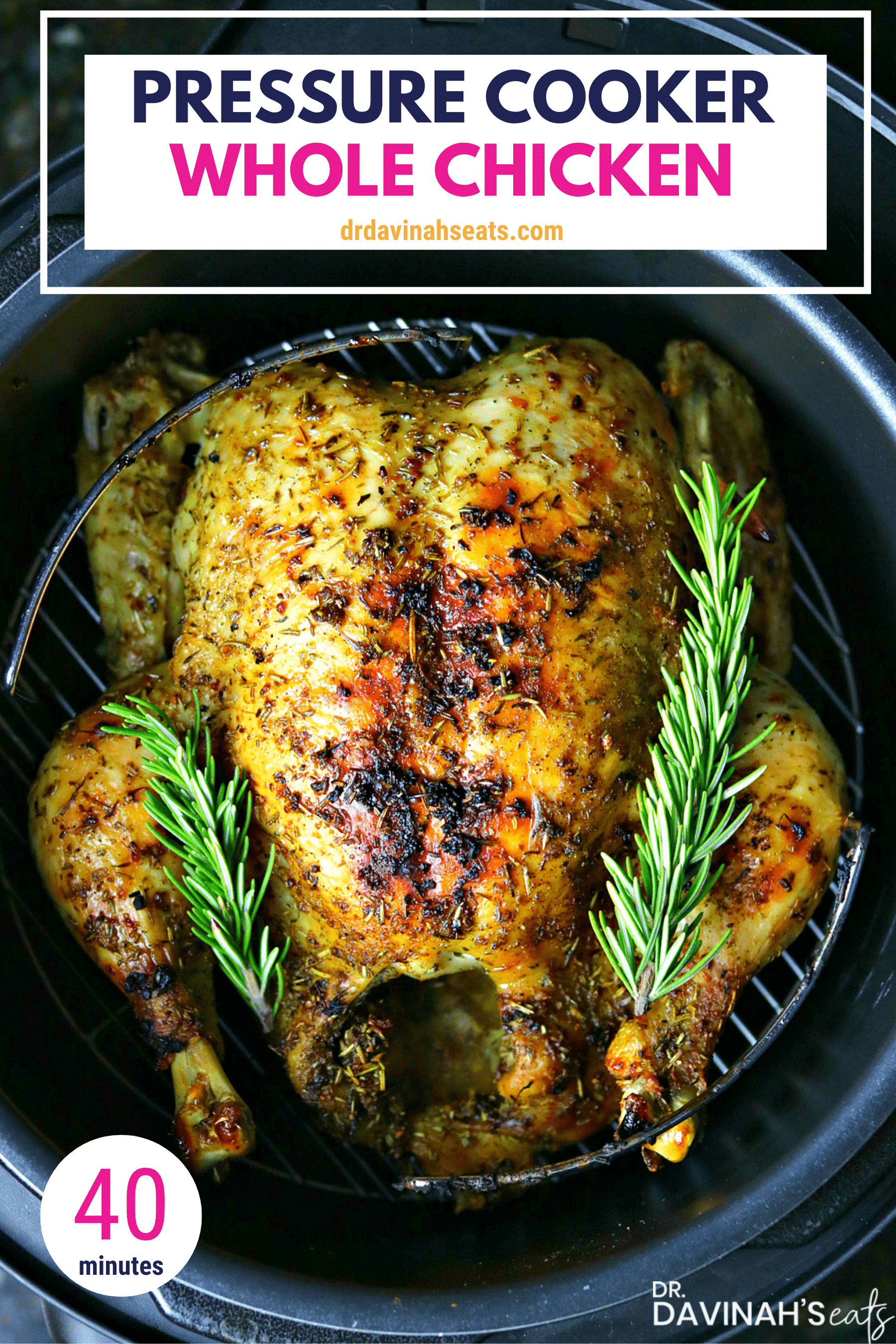 Easy Pressure Cooker Whole Chicken Recipe [+VIDEO] - Dr. Davinah's Eats