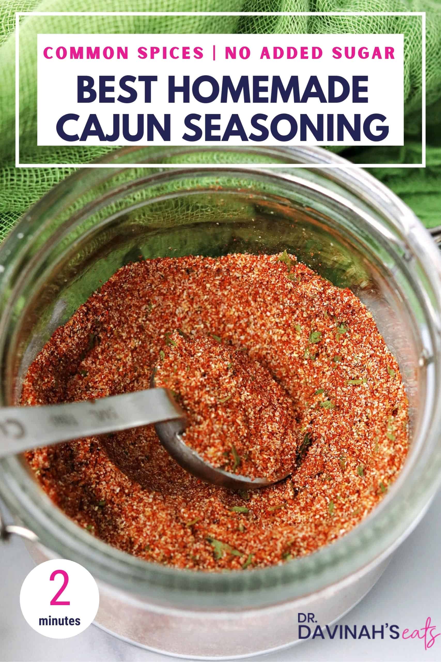Homemade Cajun Seasoning Recipe - Dr. Davinah's Eats