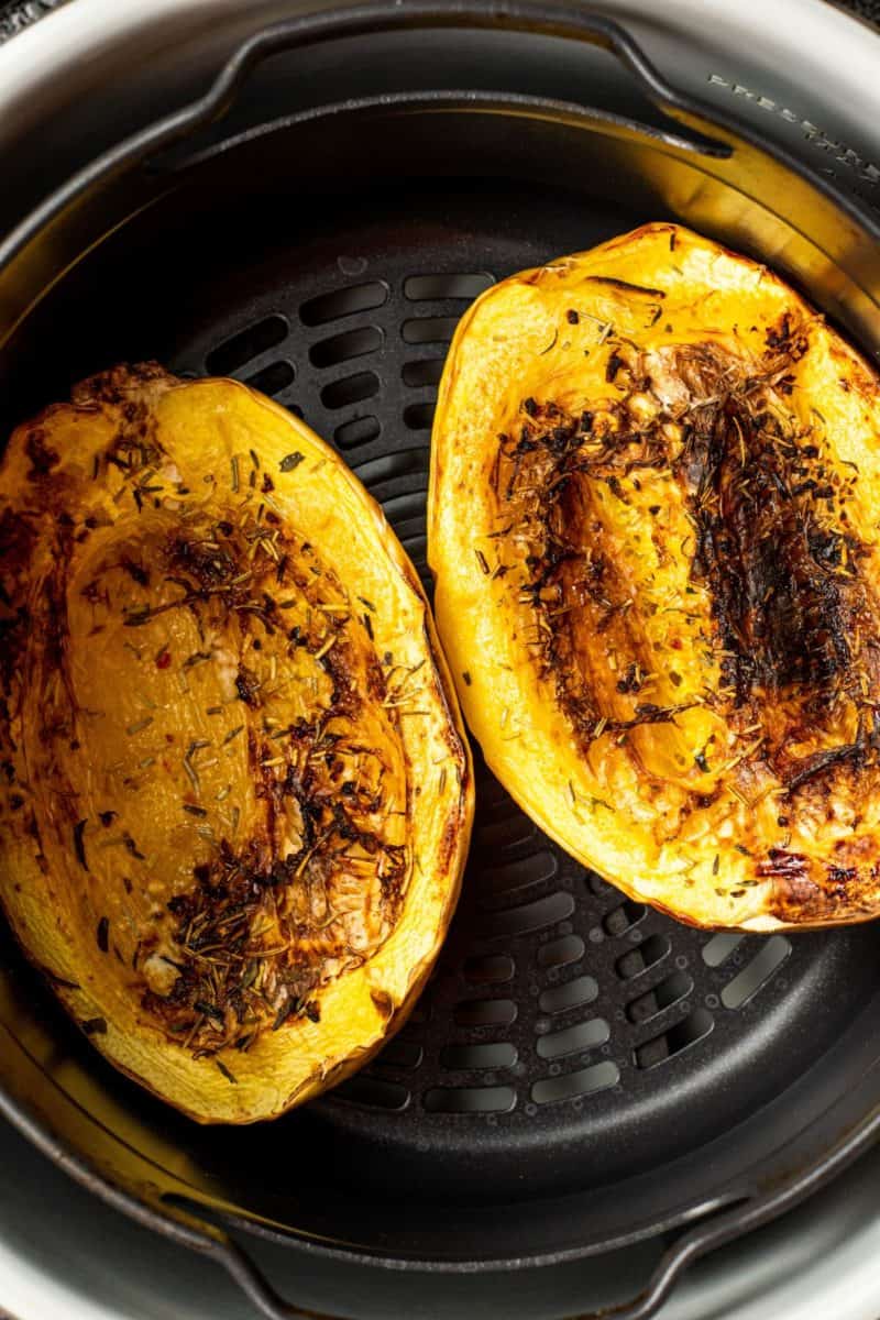 Ninja Foodi Air Fryer Spaghetti Squash - Dr. Davinah's Eats
