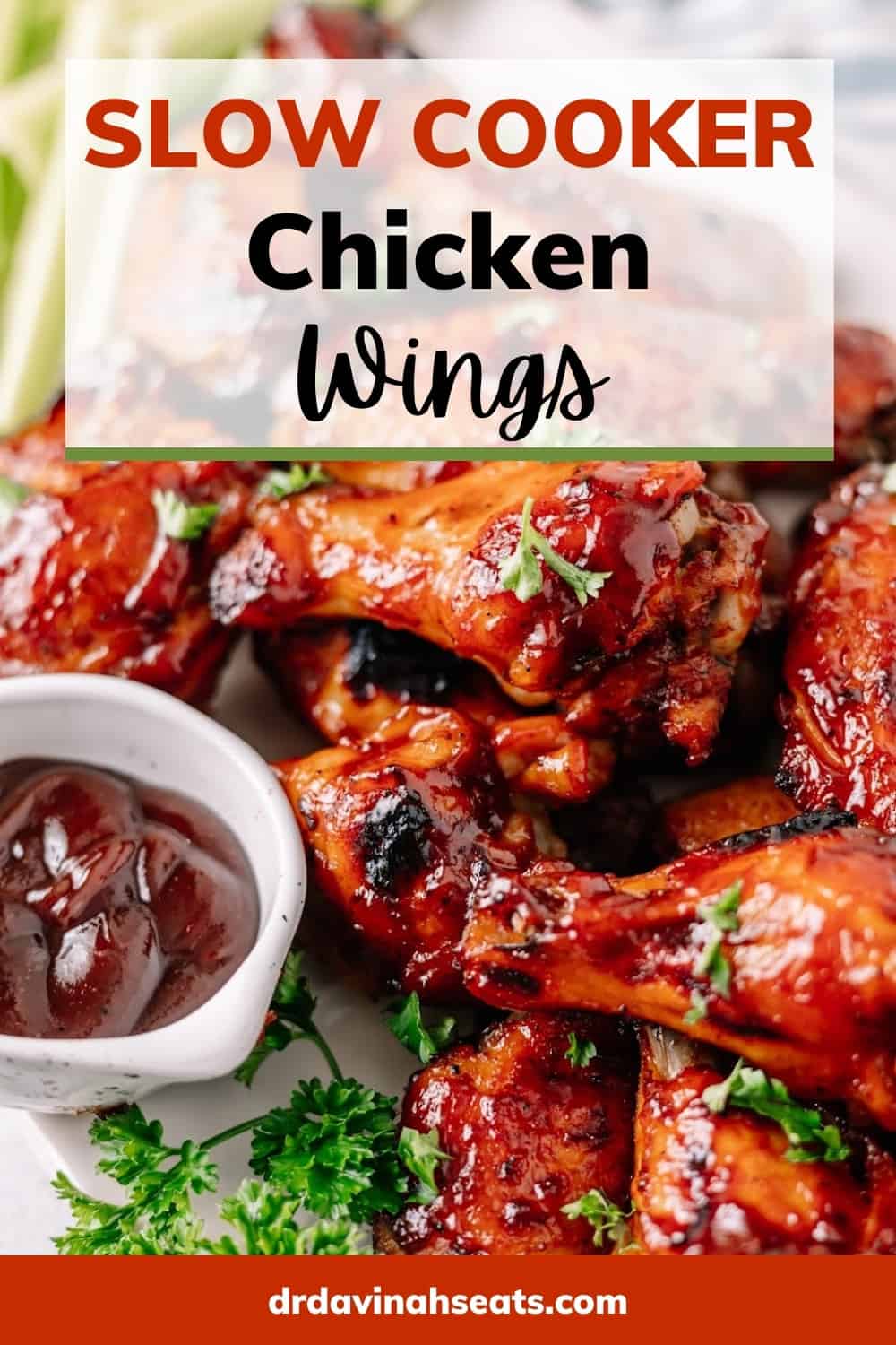Crockpot BBQ Chicken Wings (3 Ingredients) - Dr. Davinah's Eats