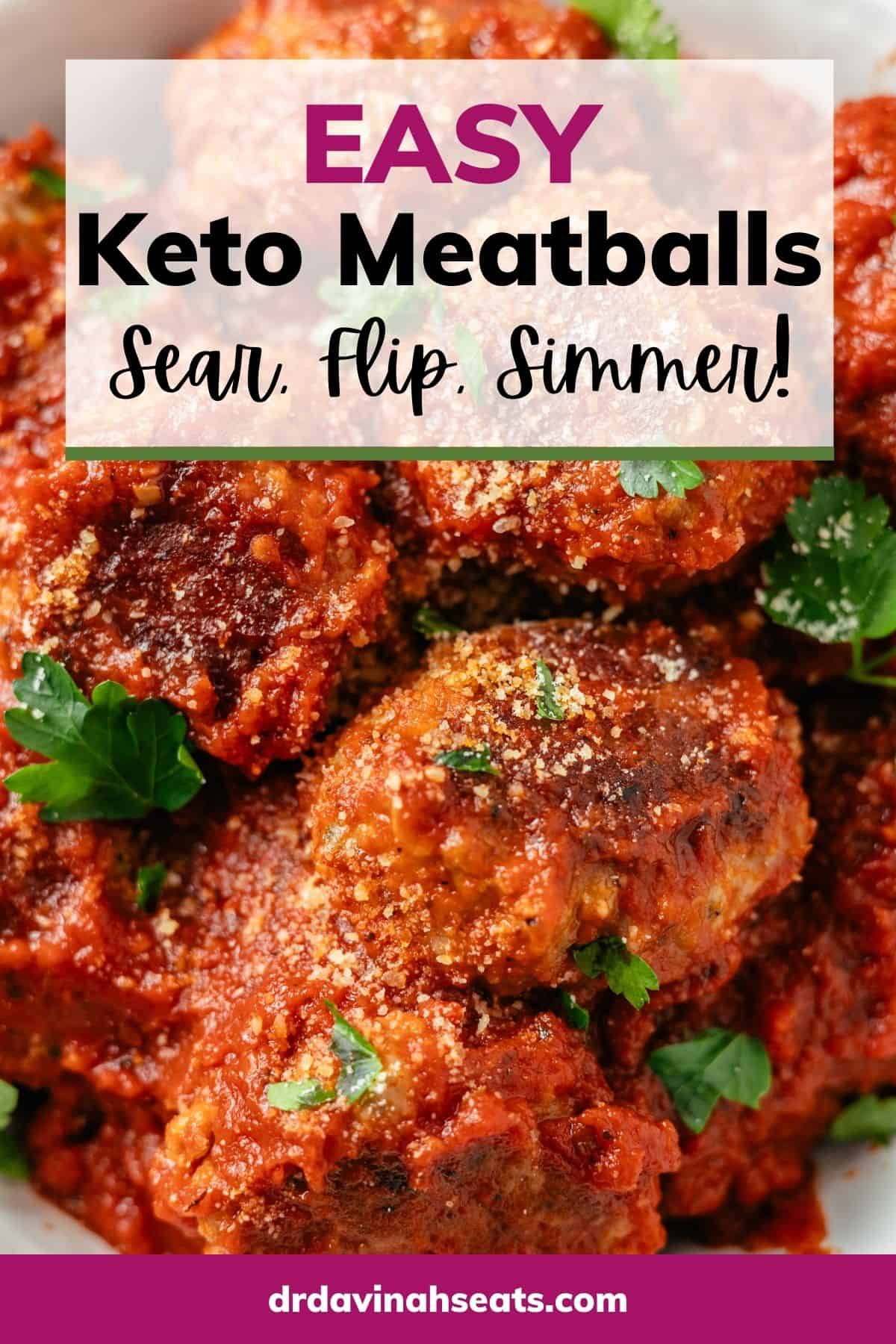 Keto Meatballs Recipe [+VIDEO] - Dr. Davinah's Eats