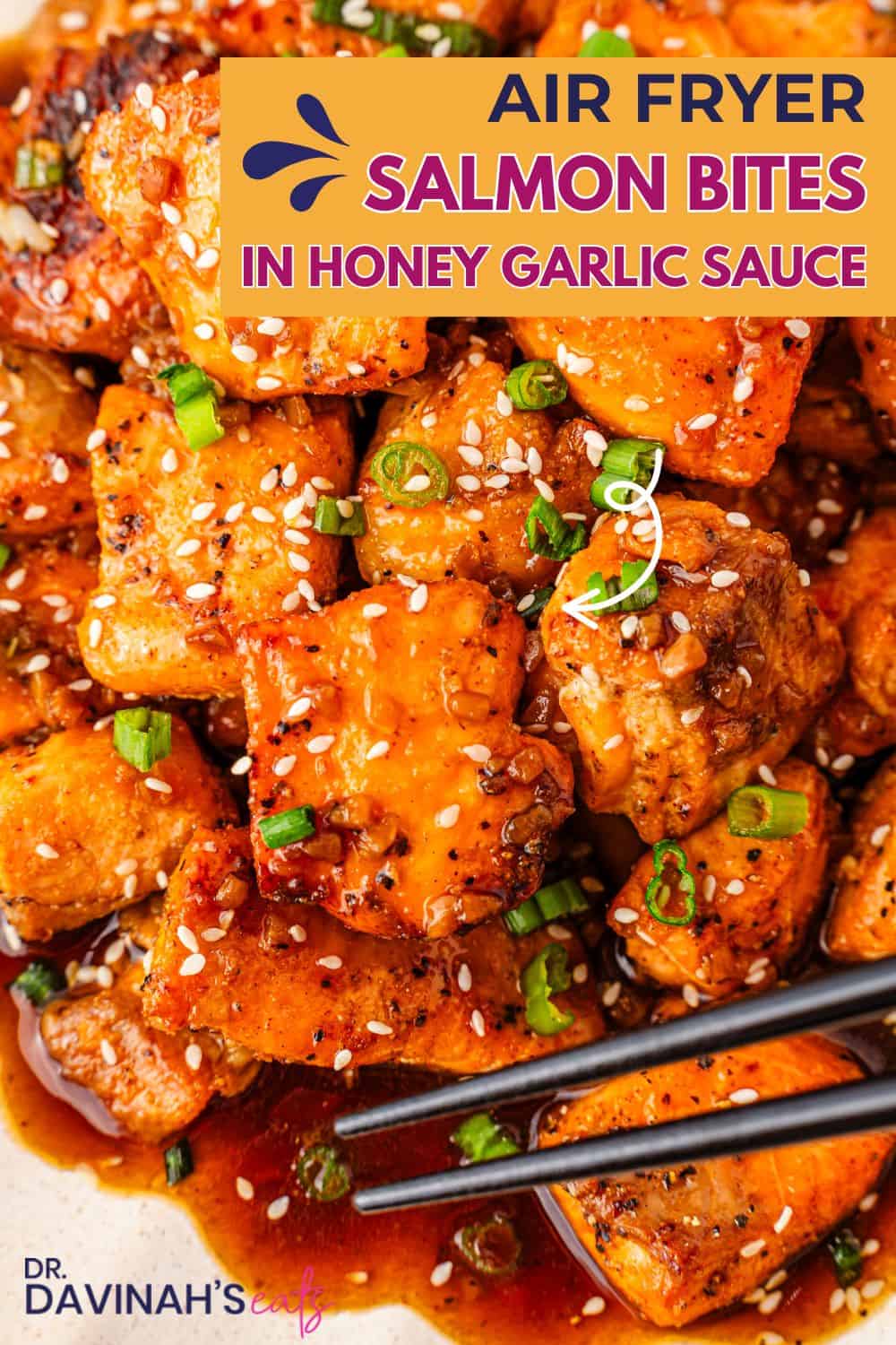 Honey Garlic Salmon Bites - Dr. Davinah's Eats