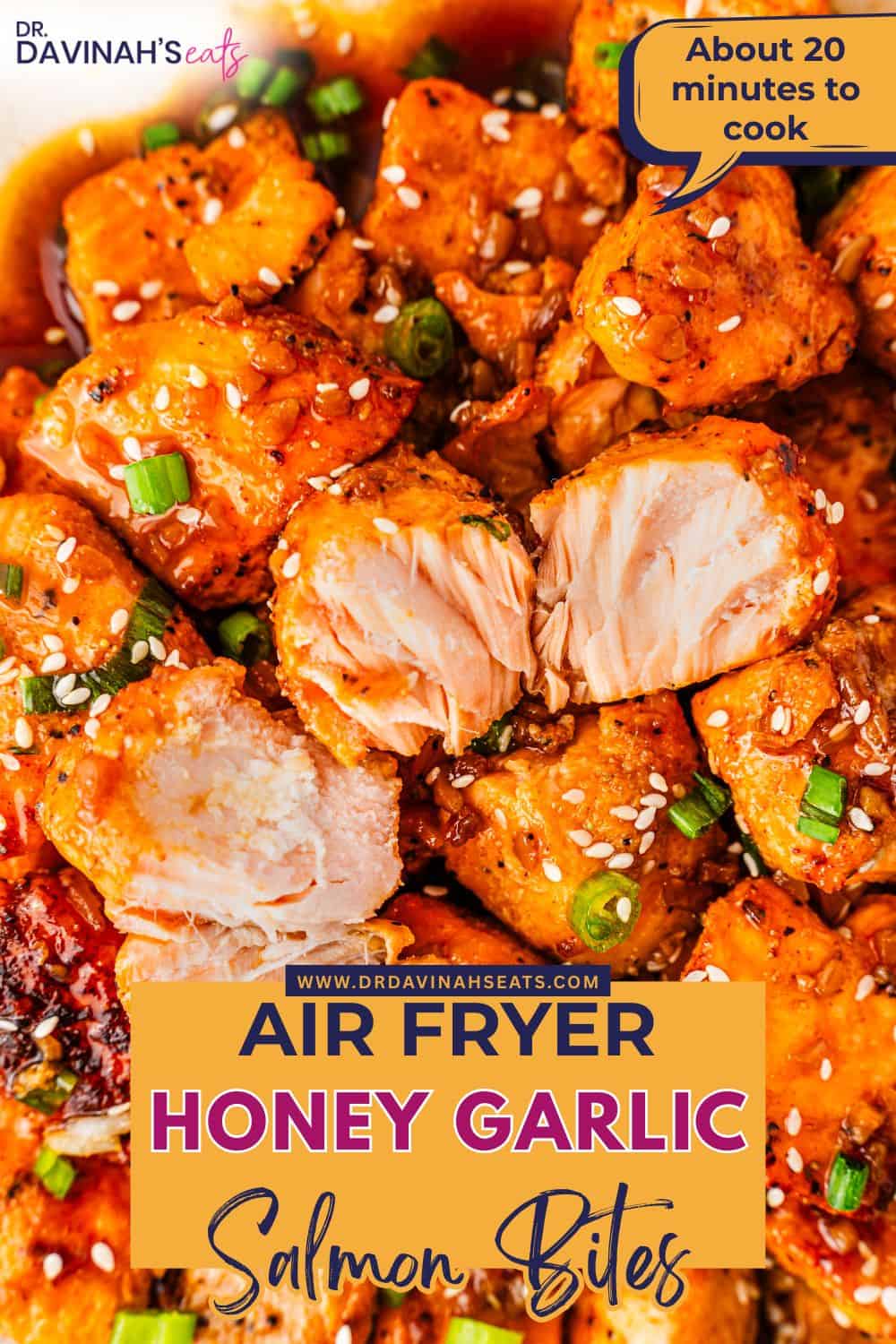 Honey Garlic Salmon Bites - Dr. Davinah's Eats