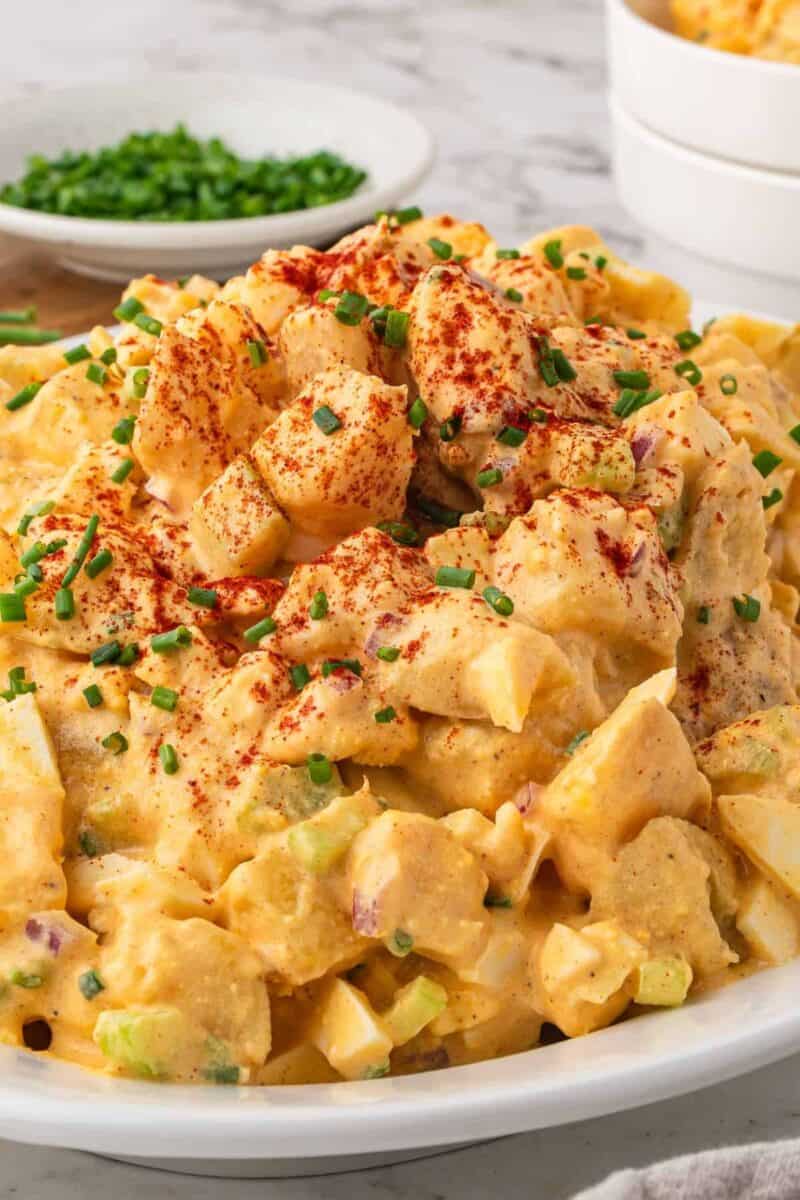 Deviled Egg Potato Salad - Dr. Davinah's Eats